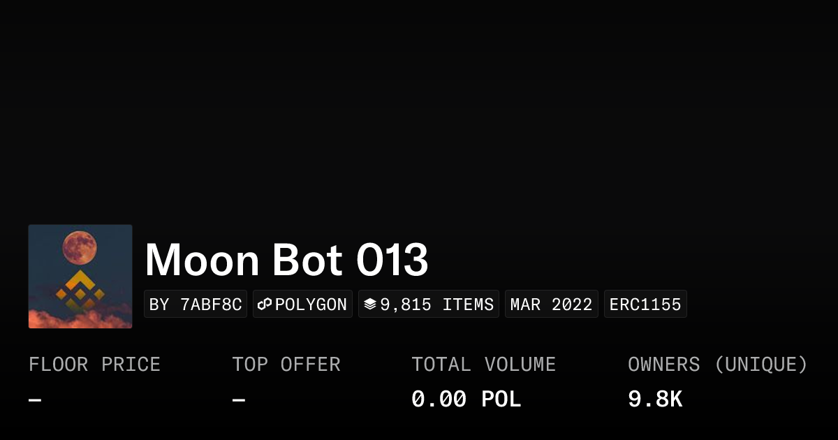 Moon Bot 013 - Collection | OpenSea