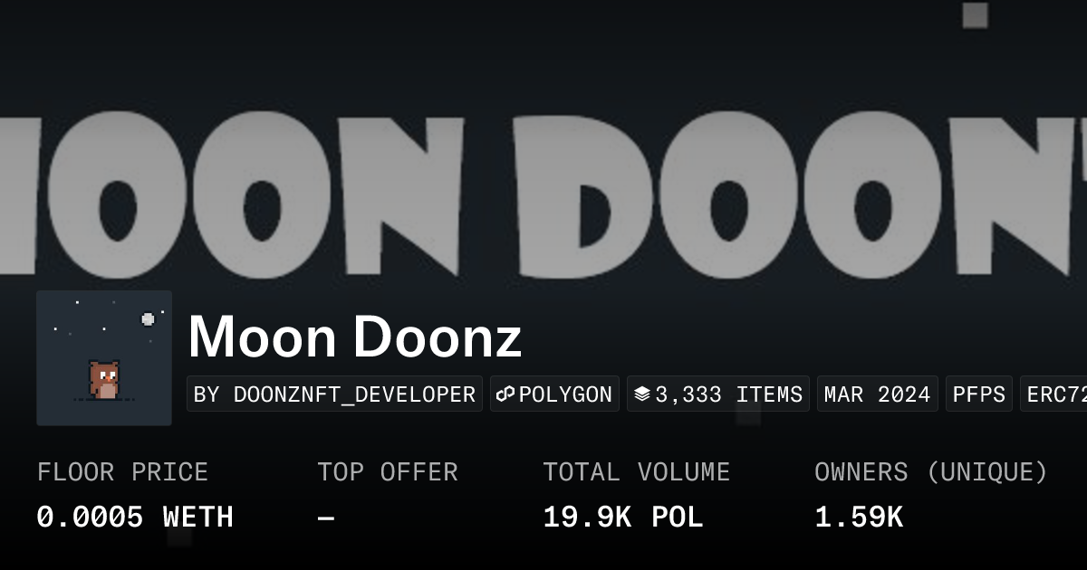 Moon Doonz - Colección | OpenSea