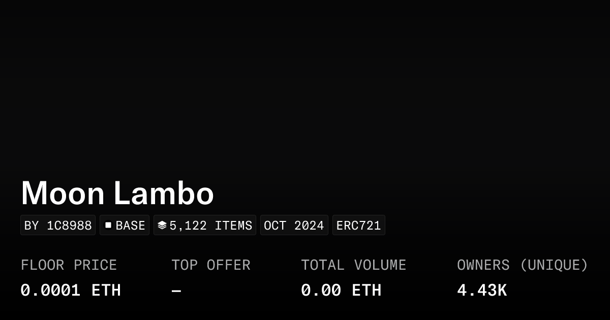 Moon Lambo - Collection | OpenSea