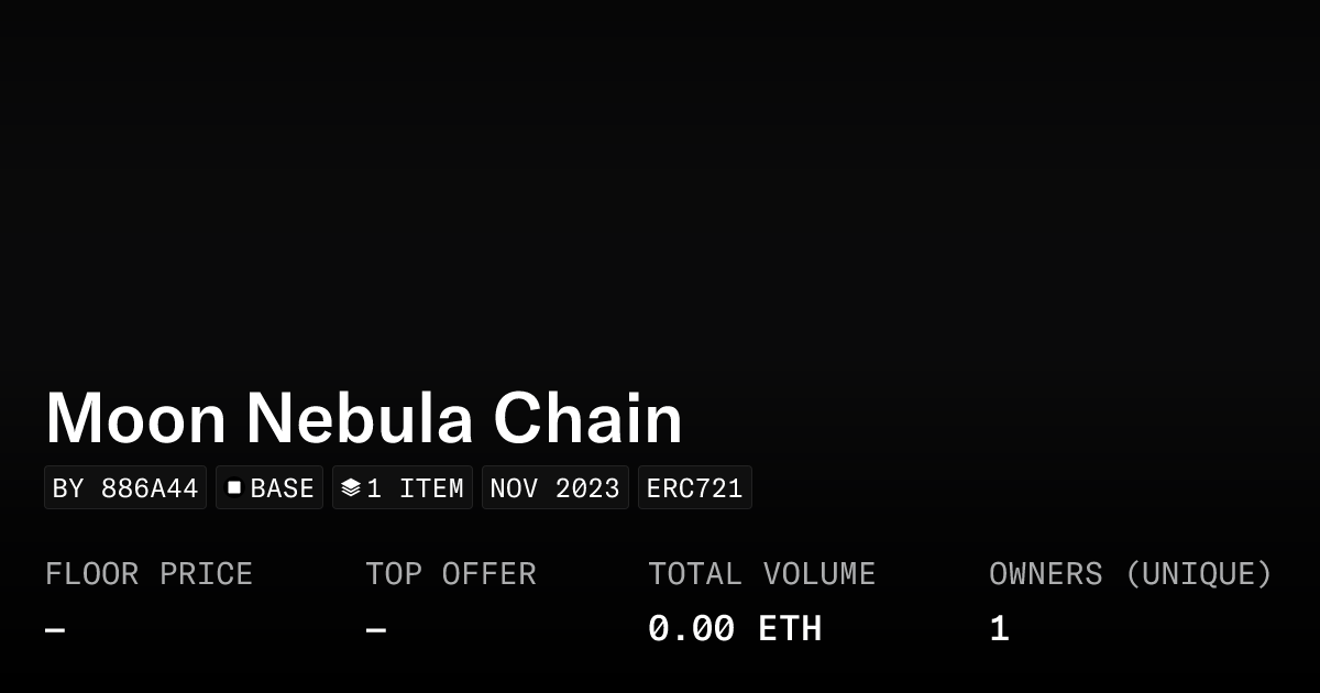 Moon Nebula Chain - Collection | OpenSea