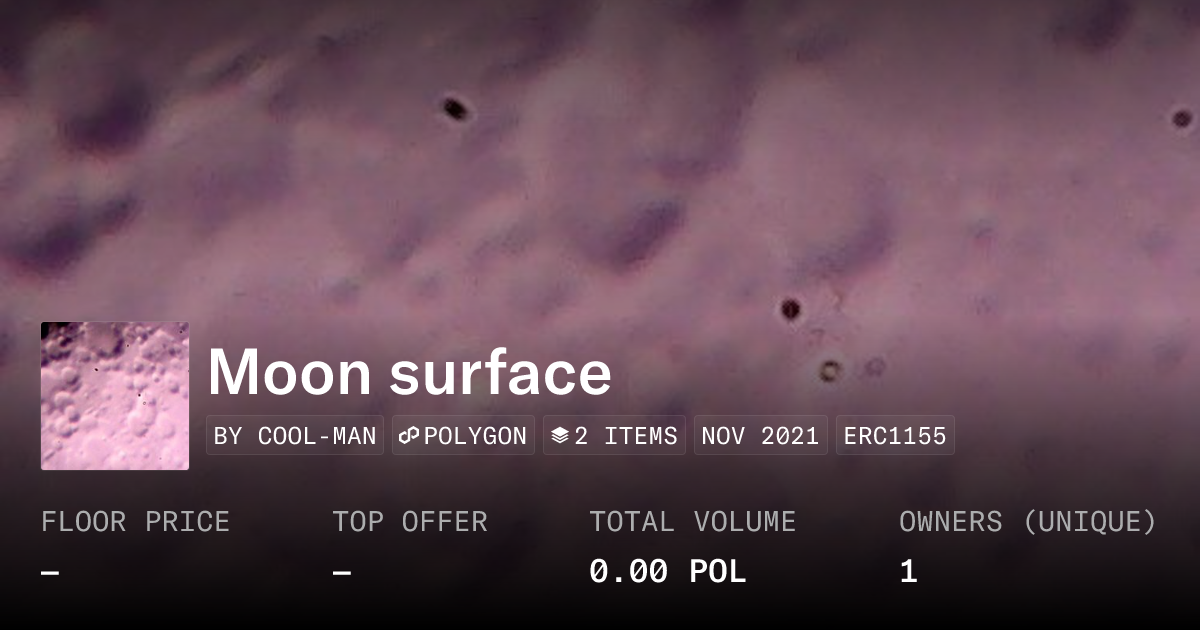 Moon surface - Collection | OpenSea