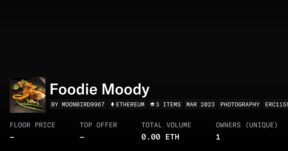 Foodie Moody - Collection | OpenSea