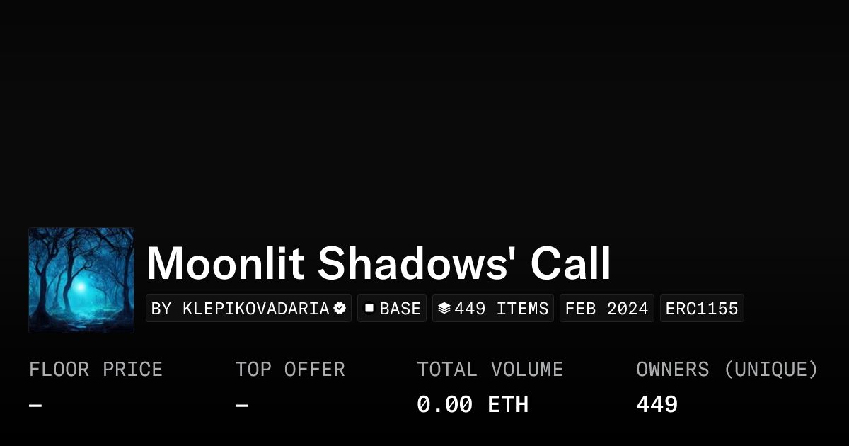 Moonlit Shadows' Call - Collection | OpenSea