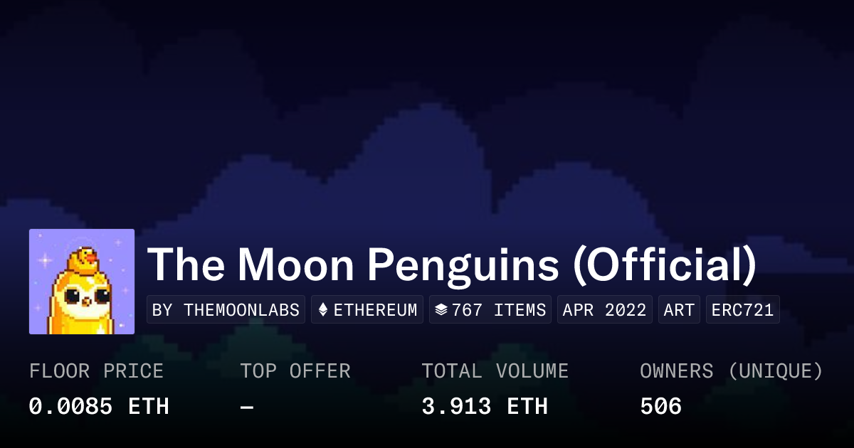 The Moon Penguins (Official) - Collection | OpenSea
