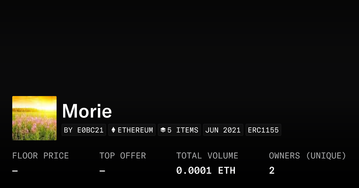 Morie - Collection | OpenSea