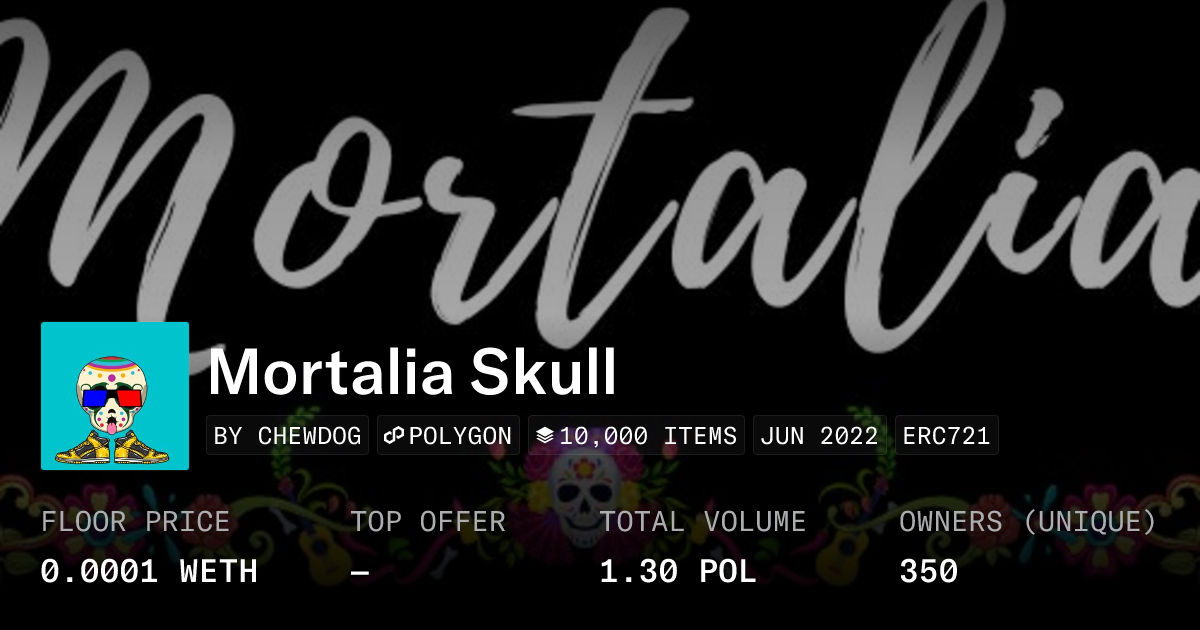 Mortalia Skull - Collection | OpenSea