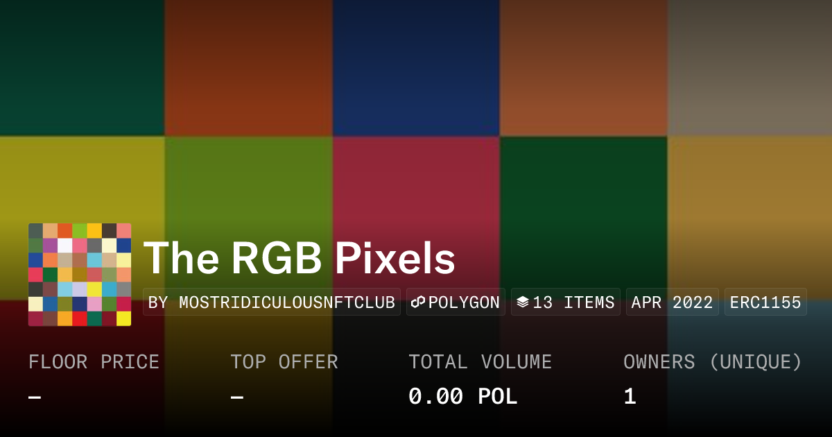 The RGB Pixels - Collection | OpenSea