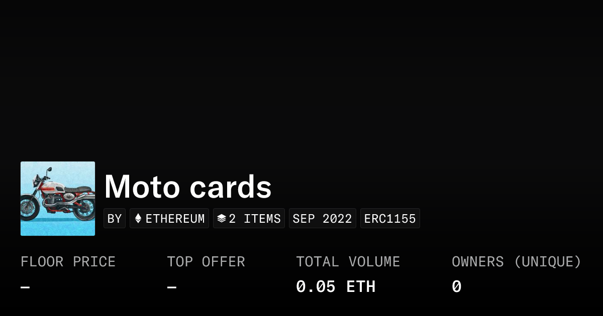 Moto cards - Collection | OpenSea