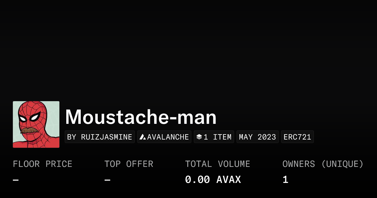Moustache-man - Collection | OpenSea