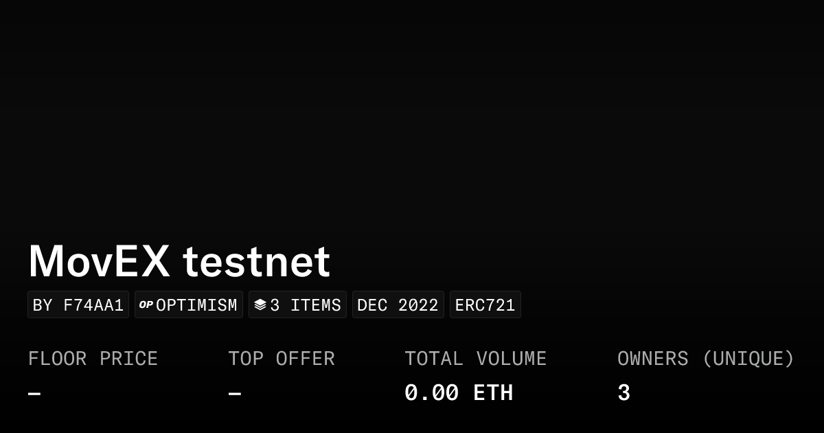 MovEX testnet - Collection | OpenSea