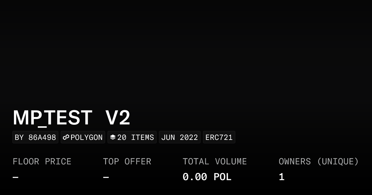 MP_TEST V2 - Collection | OpenSea