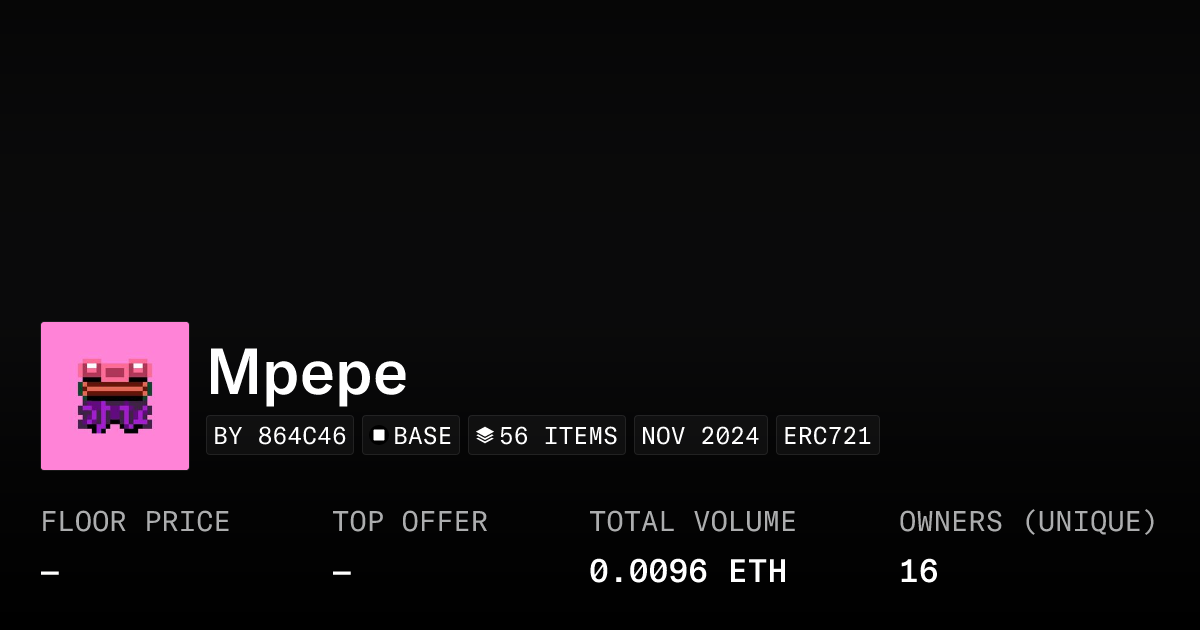 Mpepe - Collection | OpenSea