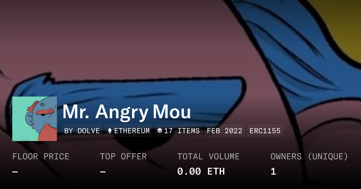 Mr. Angry Mou - Collection | OpenSea