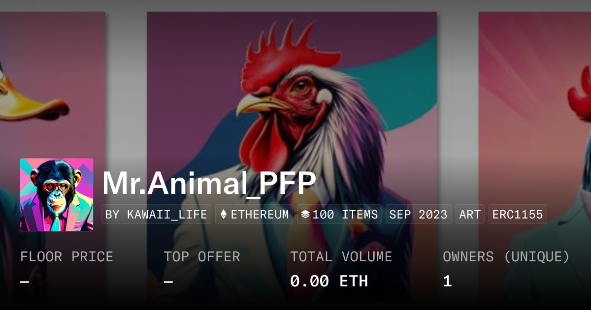 Mr.Animal_PFP - Collection | OpenSea