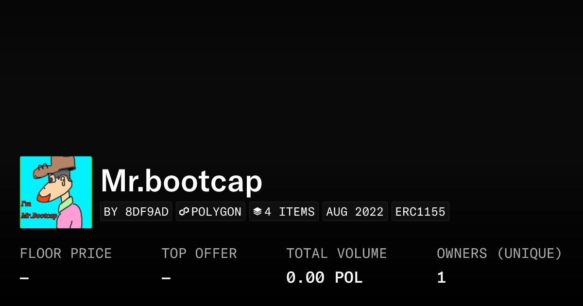 Mr.bootcap - Collection | OpenSea