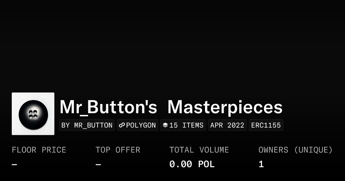 Mr_Button's Masterpieces - Collection | OpenSea