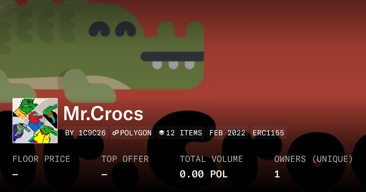 Mr.Crocs - Collection | OpenSea