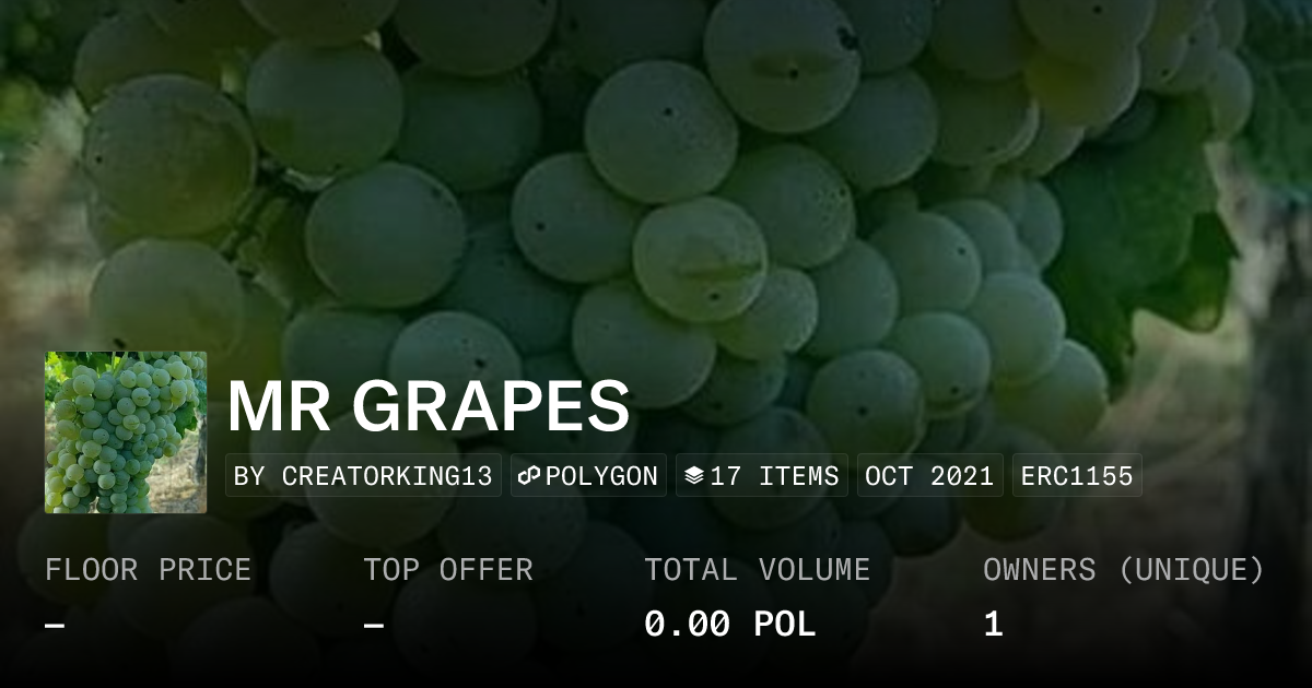 MR GRAPES - Collection | OpenSea