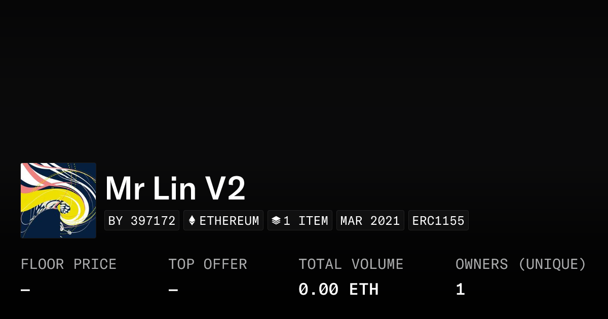 Mr Lin V2 - Collection | OpenSea