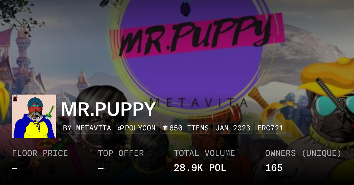 MR.PUPPY - Collection | OpenSea
