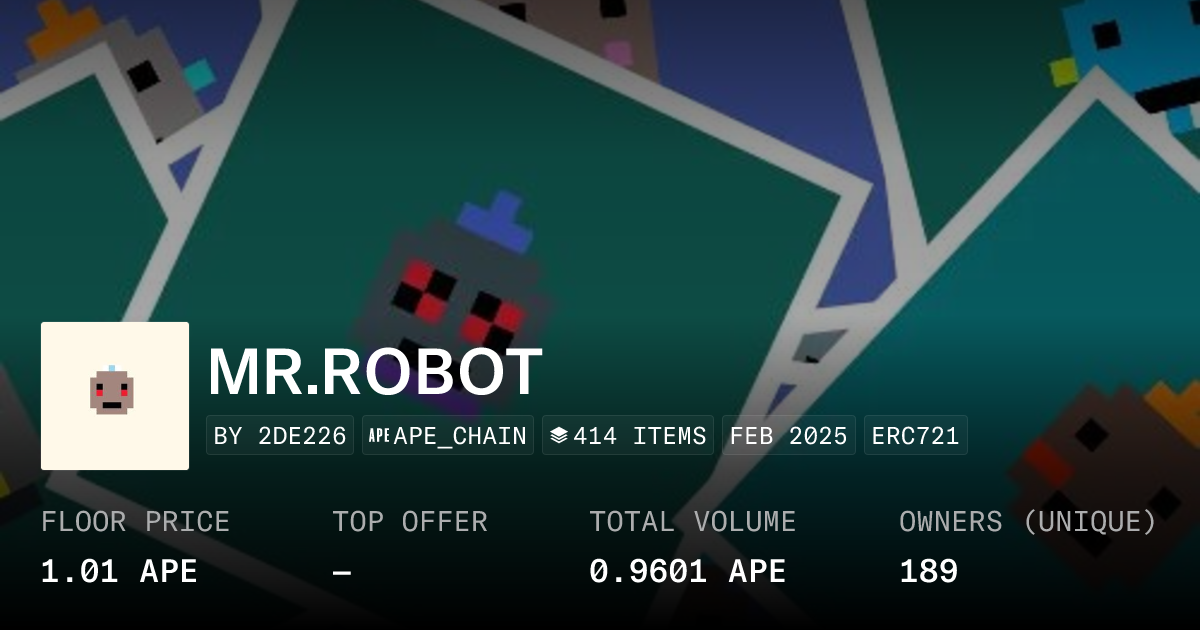 MR.ROBOT 1.01 APE - Collection | OpenSea