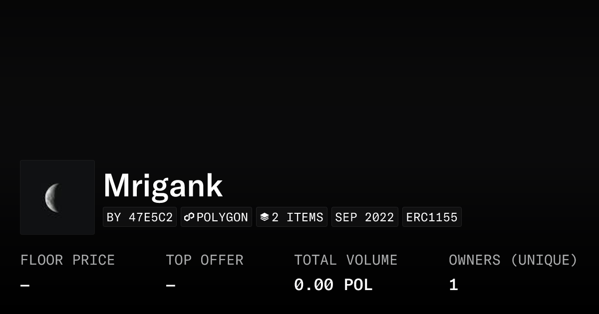 Mrigank - Collection | OpenSea