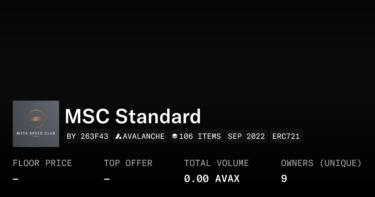 MSC Standard - Collection | OpenSea