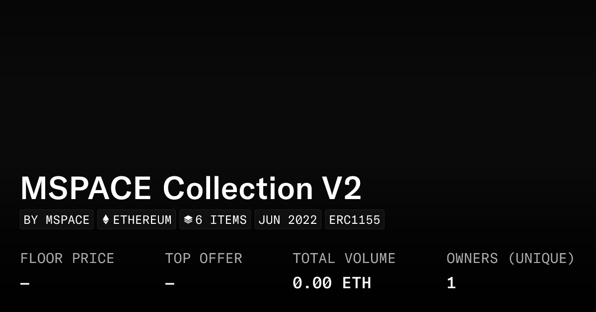 MSPACE Collection V2 - Collection | OpenSea