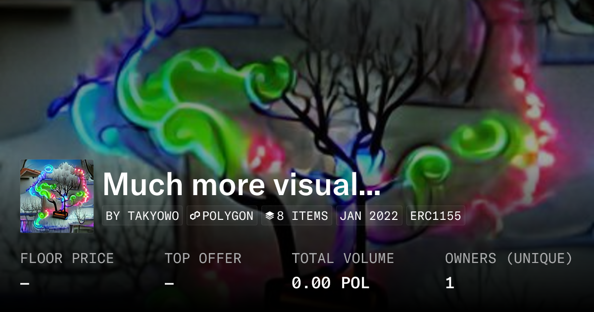 Much more visual... - Collection | OpenSea