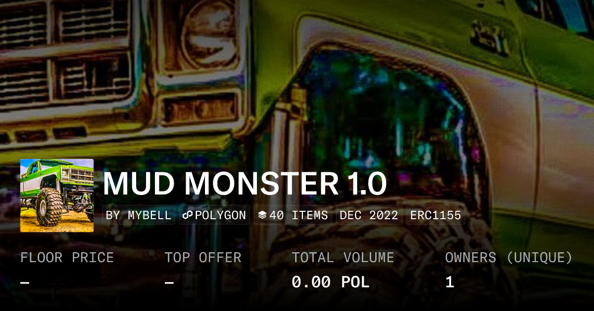 MUD MONSTER 1.0 - Collection | OpenSea