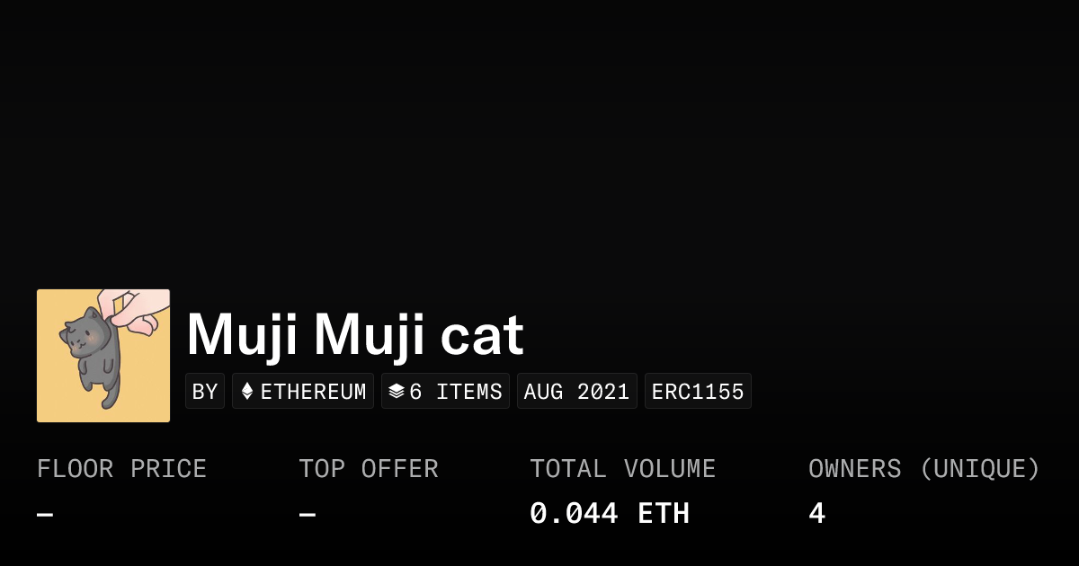 Muji Muji cat - Collection | OpenSea