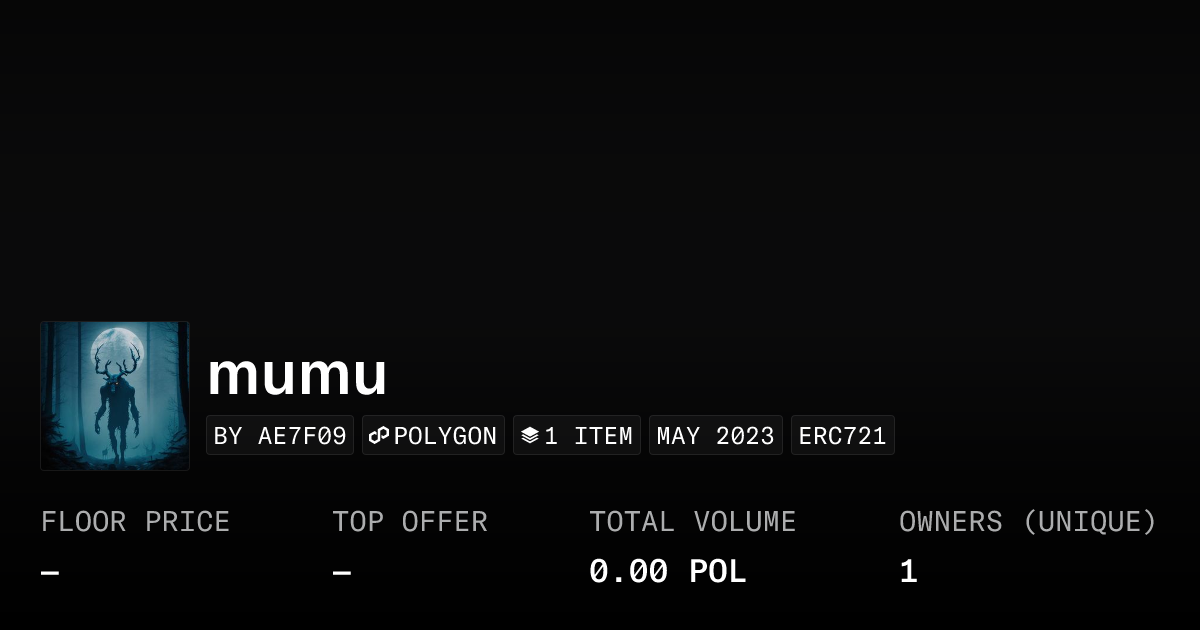 mumu - Collection | OpenSea