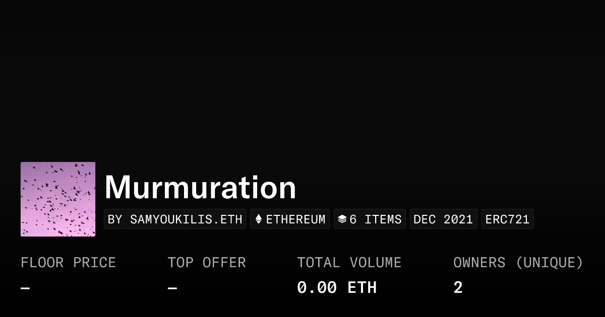 Murmuration - Collection | OpenSea