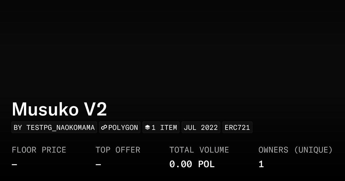 Musuko V2 - Collection | OpenSea