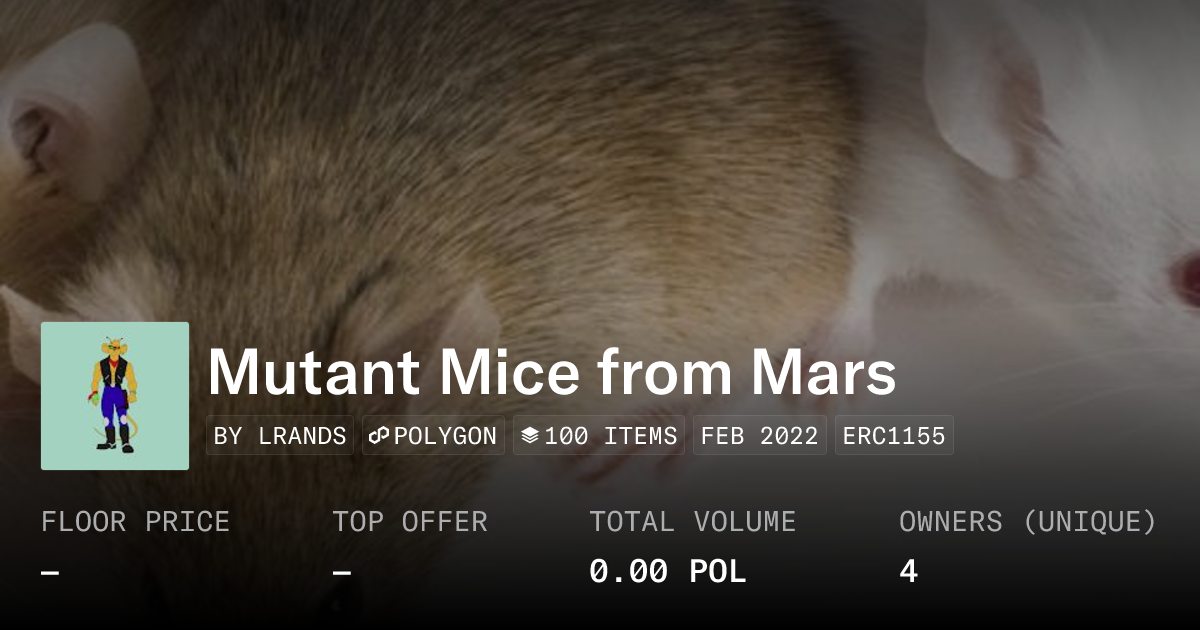 Mutant Mice from Mars - Collection | OpenSea