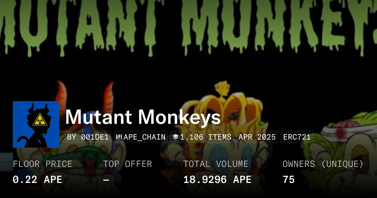 Mutant Monkeys - Collection | OpenSea