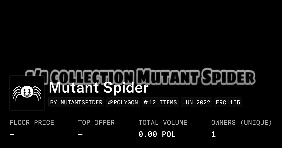 Mutant Spider - Collection | OpenSea