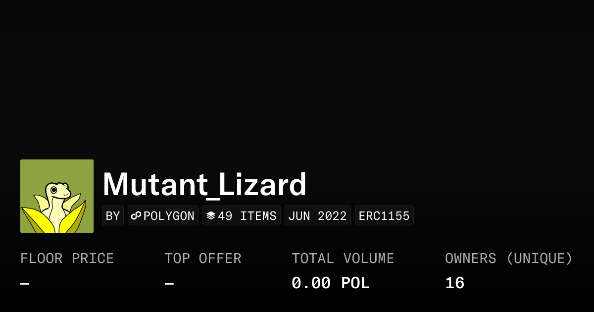Mutant_Lizard - Collection | OpenSea