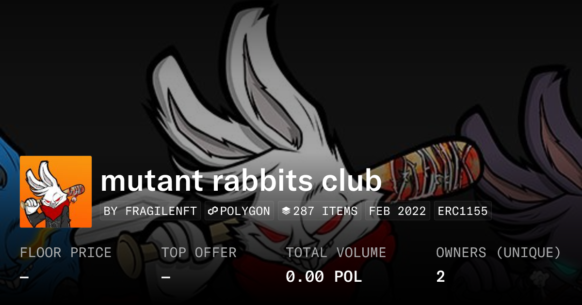 mutant rabbits club - Collection | OpenSea