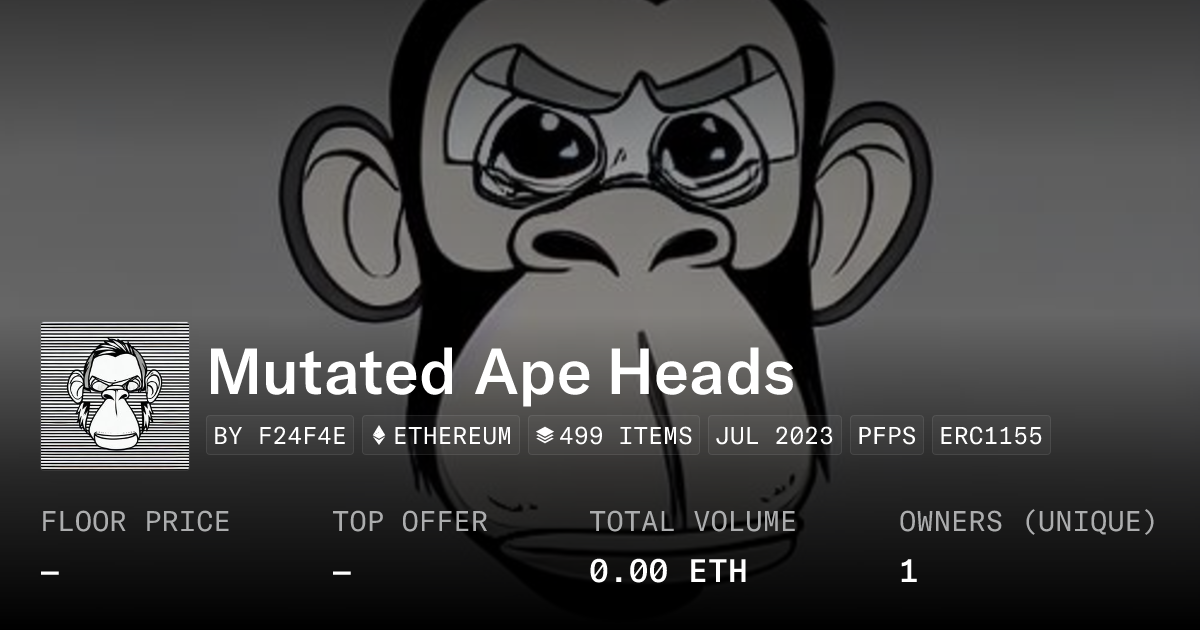 Mutated Ape Heads - Collection | OpenSea