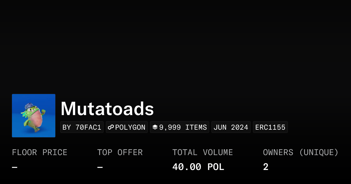 Mutatoads - Collection | OpenSea