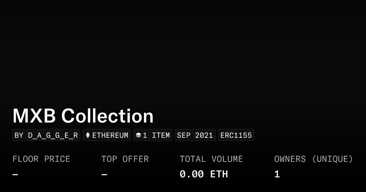 MXB Collection - Collection | OpenSea