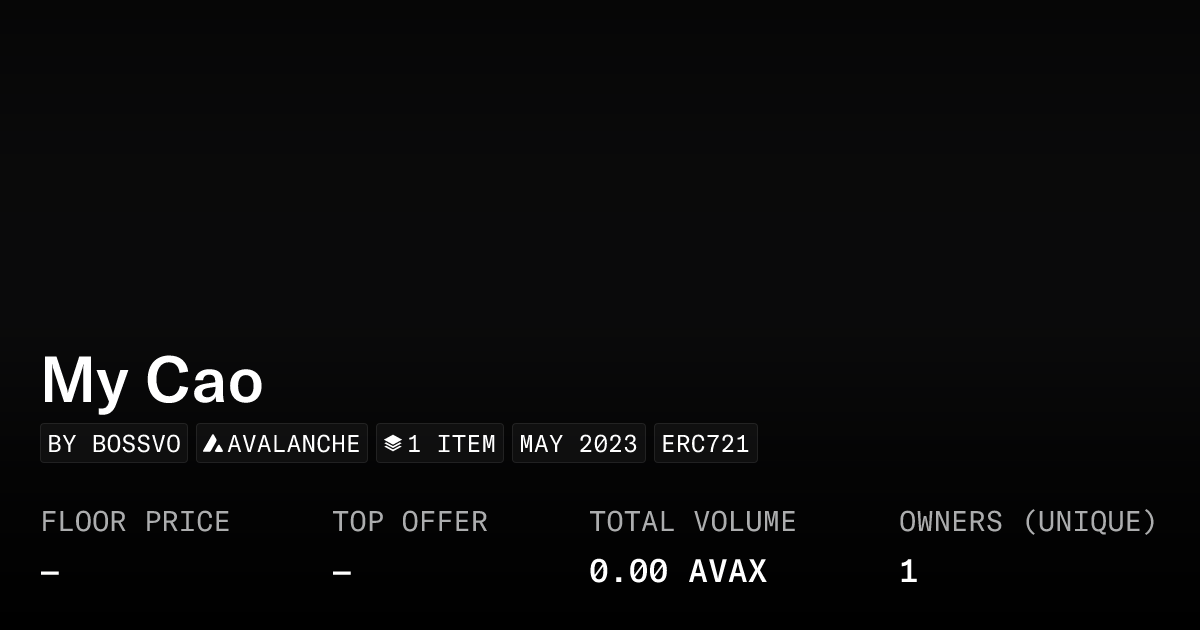 My Cao - Collection | OpenSea