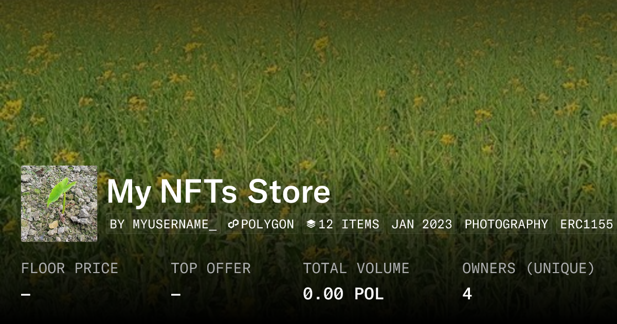 My NFTs Store - Collection | OpenSea