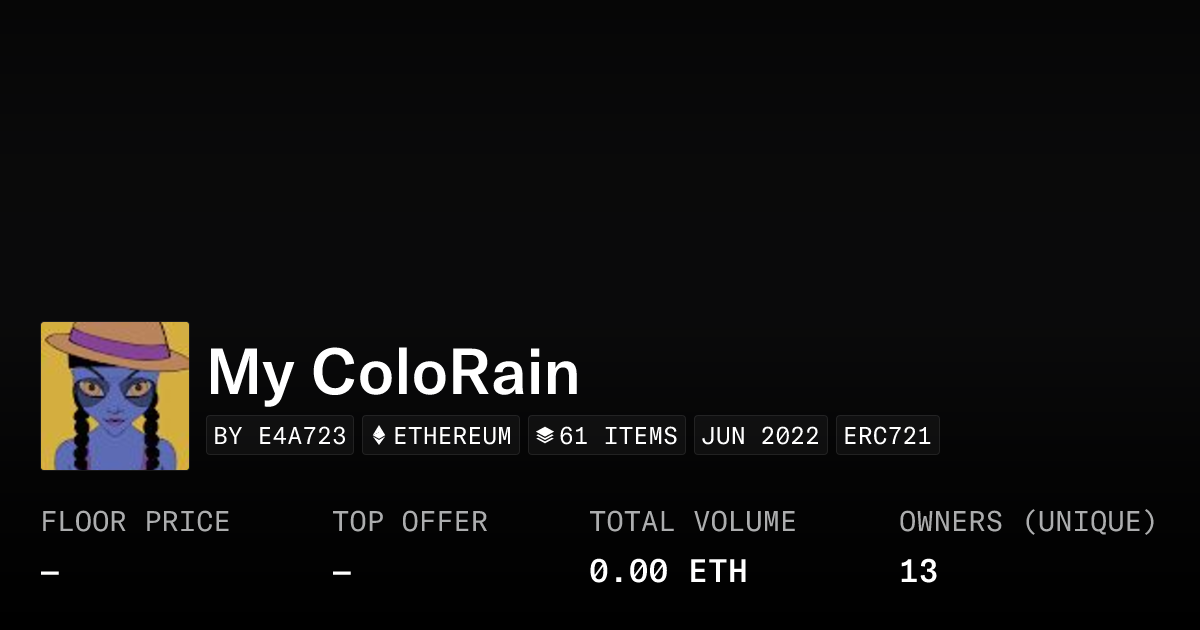My ColoRain - Collection | OpenSea