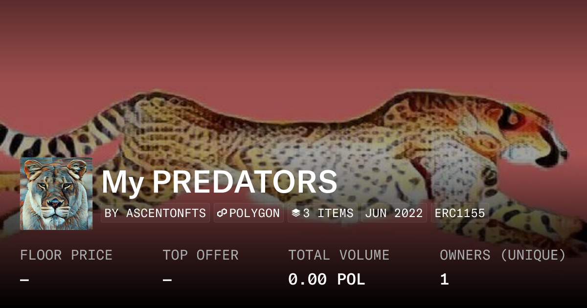 My PREDATORS - Collection | OpenSea