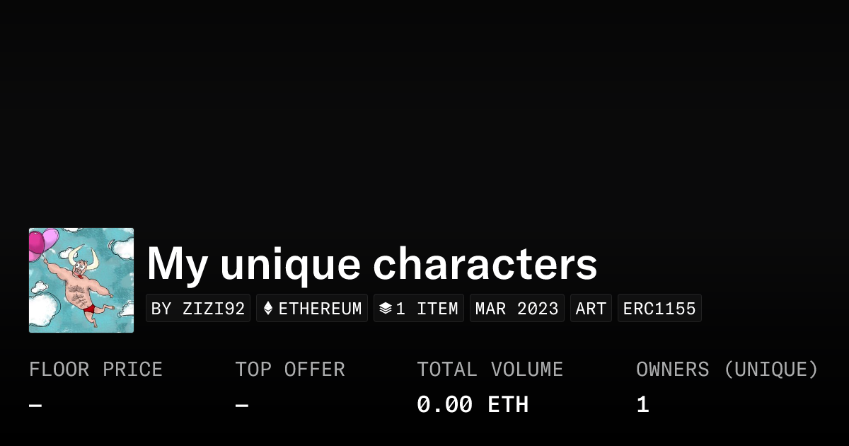 My unique characters - Collection | OpenSea