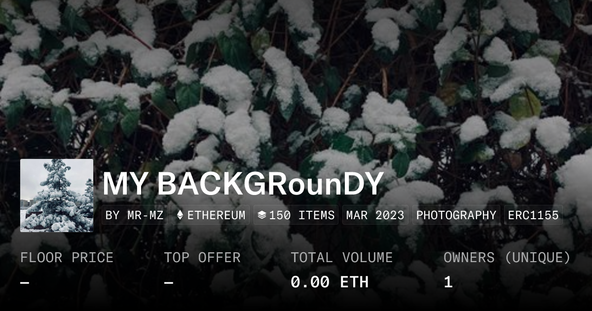 MY BACKGRounDY - Collection | OpenSea