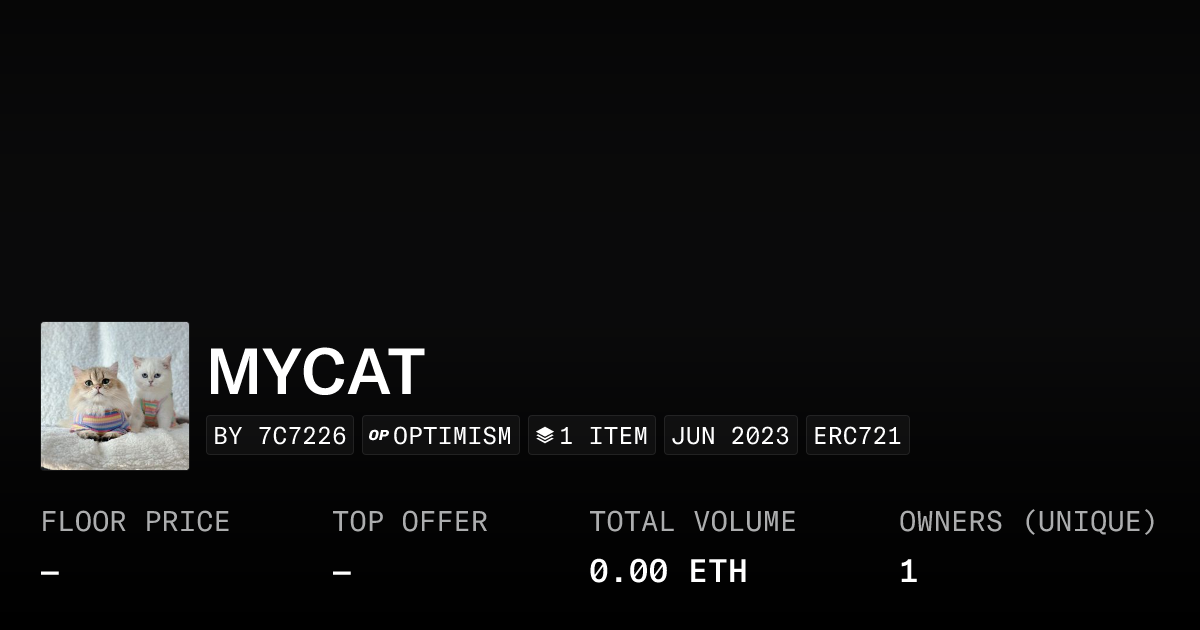 MYCAT - Collection | OpenSea