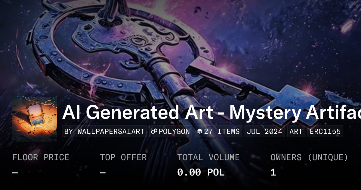 AI Generated Art - Mystery Artifacts - Collection | OpenSea